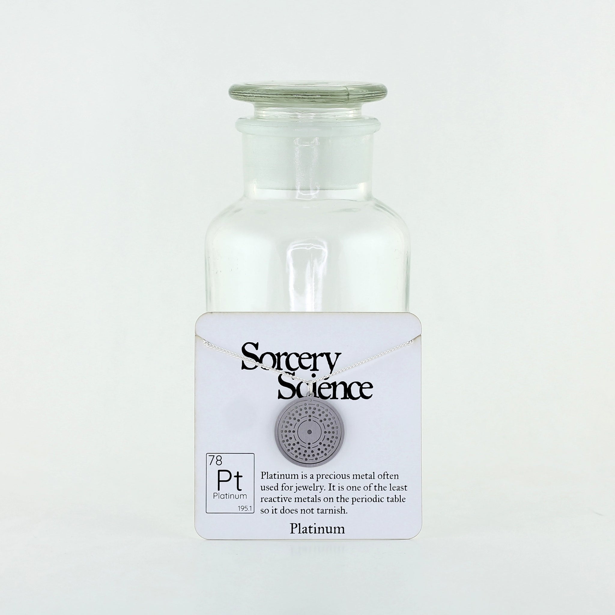 Platinum Bohr Model Atom Necklace – Sorcery Science
